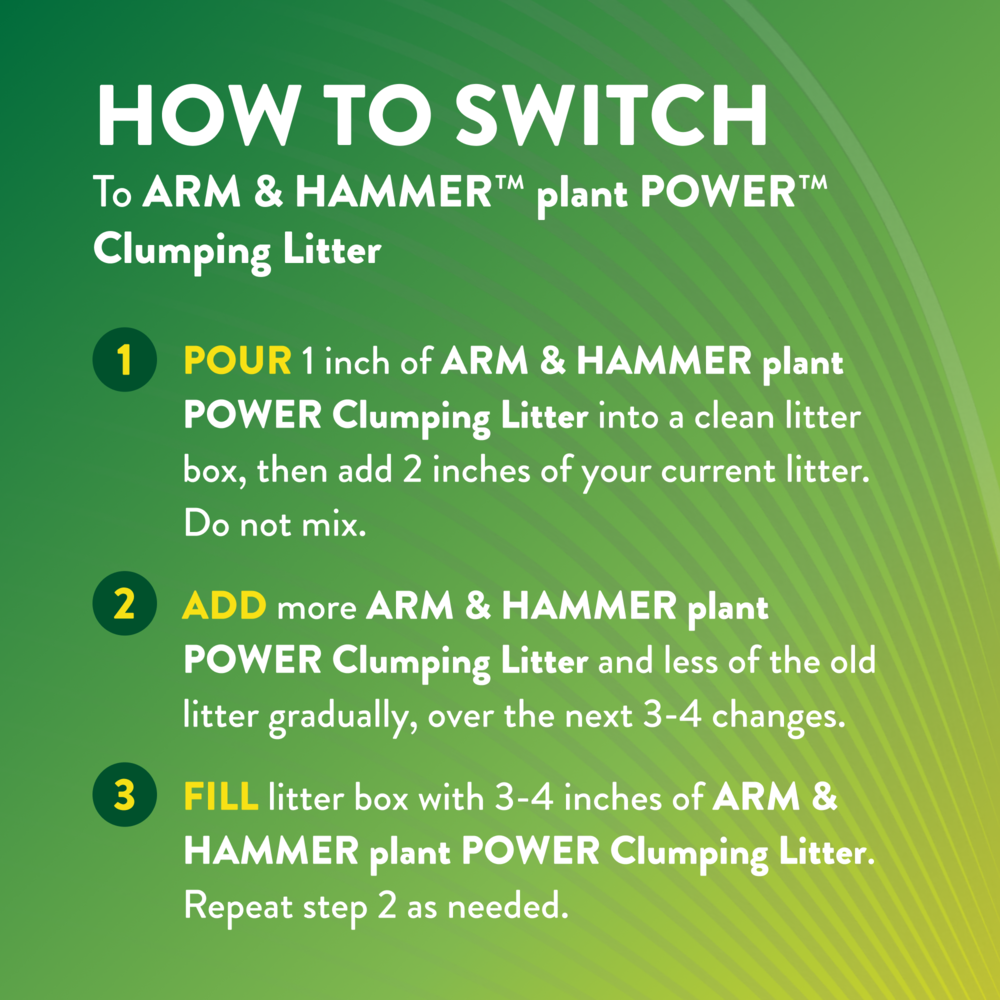 Plant Power Plant-Based Lightweight Clumping Cat Litter | ARM & HAMMER™