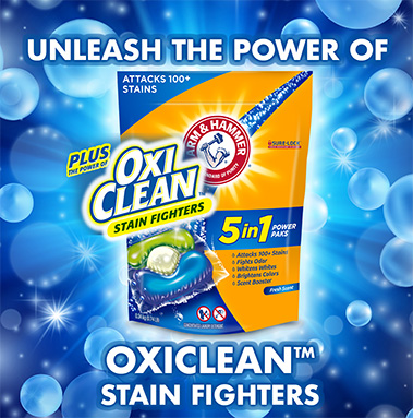 ARM & HAMMER Plus OxiClean Stain Removers, High Efficiency (HE), 5-in-1 ...